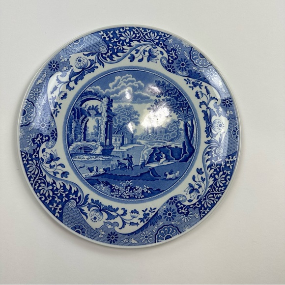 Spode | Kitchen | Spode England Blue White Italian Cheese Plate Or Cake ...
